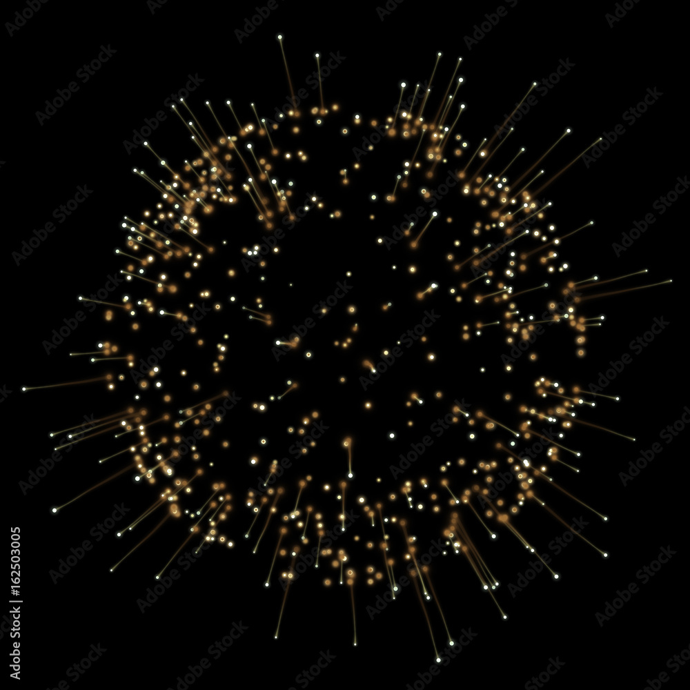 Gold fireworks light explosion effect background for premium product ...