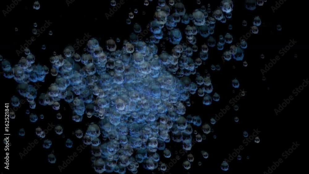 4k Bubble blisters soap water air oxygen underwater,particles fireworks ...