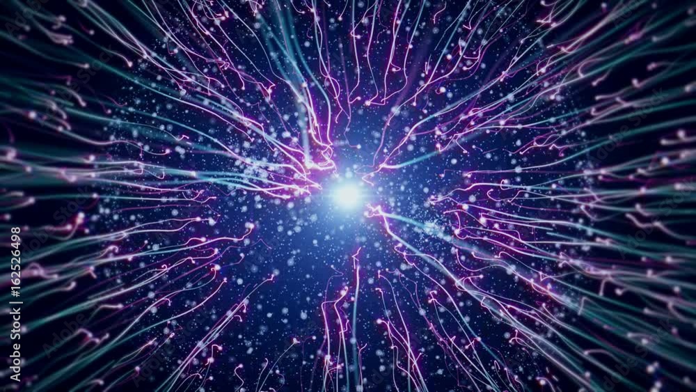 Vidéo Stock Electric neurons.Abstract background of electric impulse ...