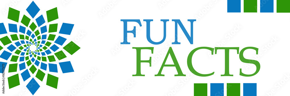 Fun Facts Green Blue Circular Horizontal Stock Illustration | Adobe Stock