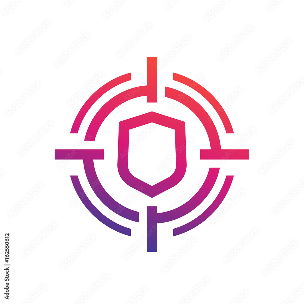 security breach icon, linear style Stock Vector | Adobe Stock