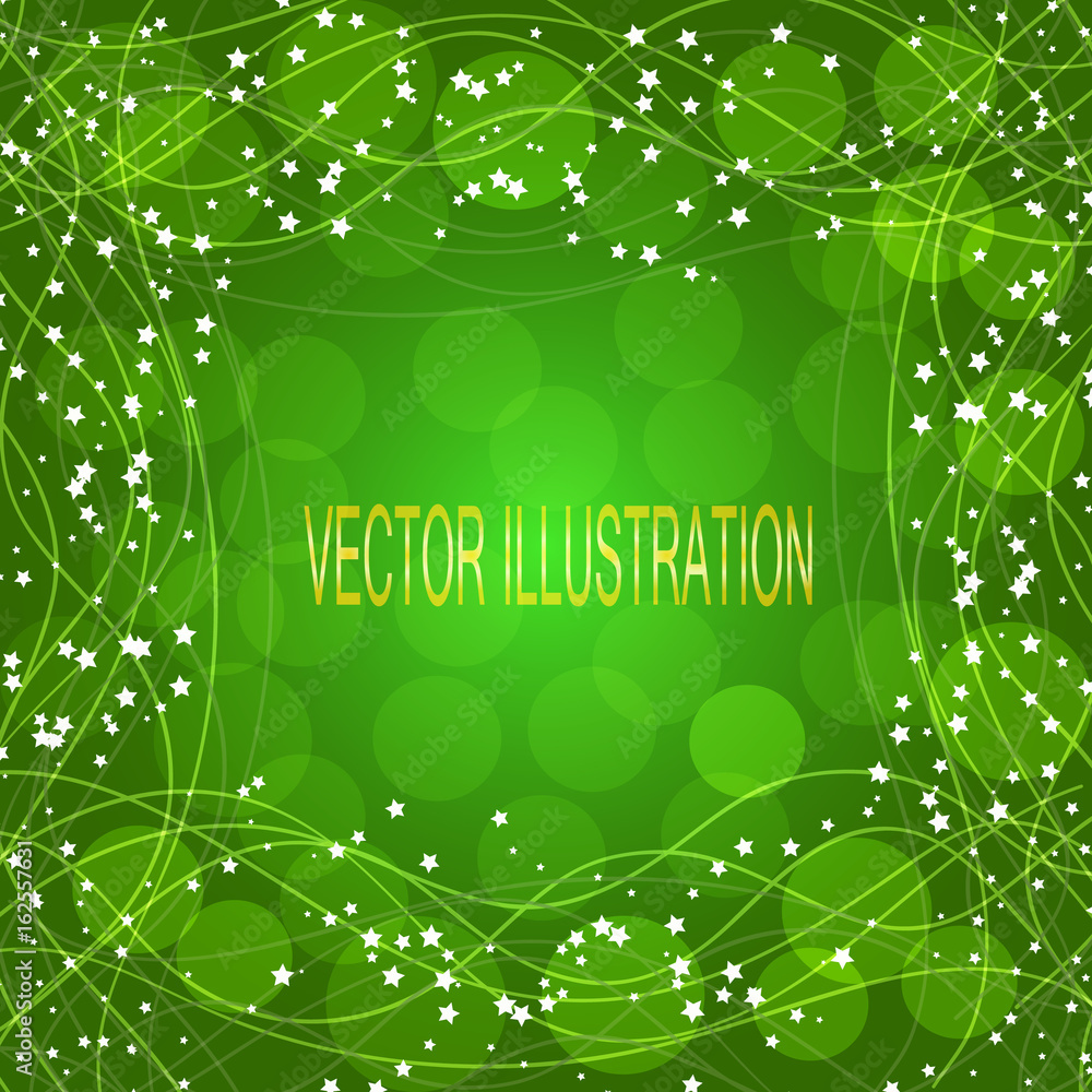 Green background with border. Vector illustration. Stock Vector | Adobe ...