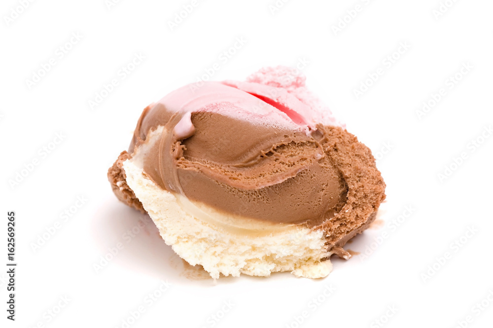 Real Neapolitan Dairy Ice Cream Stock Photo | Adobe Stock