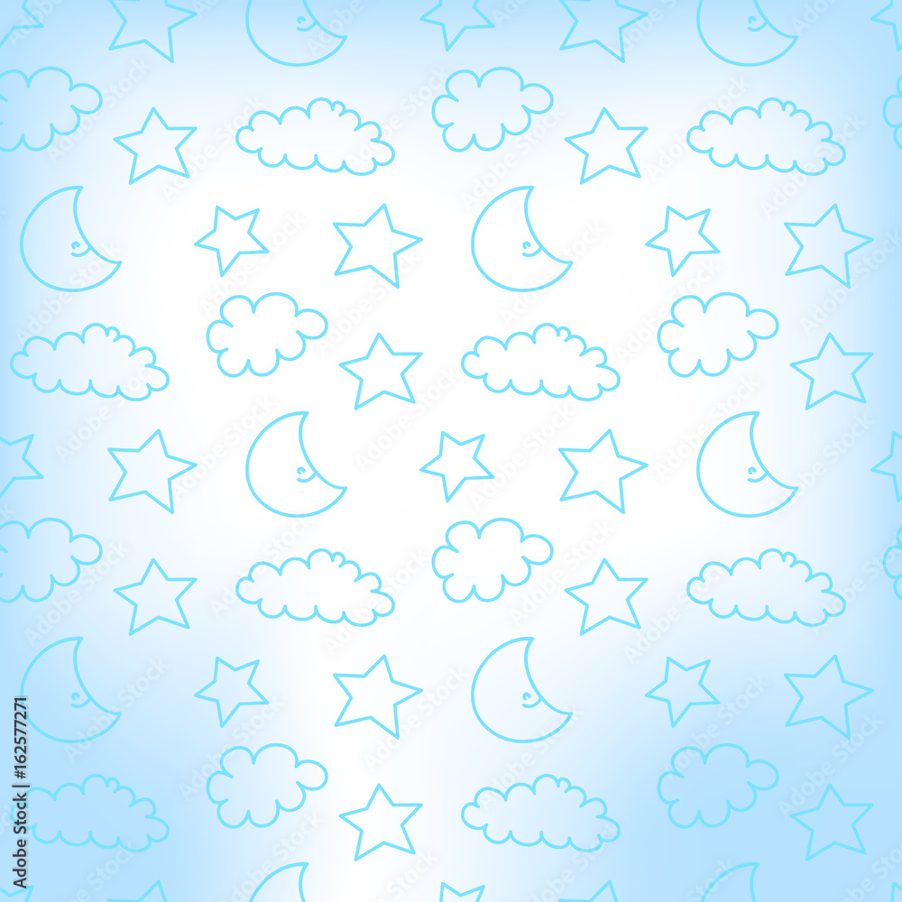 seamless sky pattern and background vector illustration Stock Vector ...