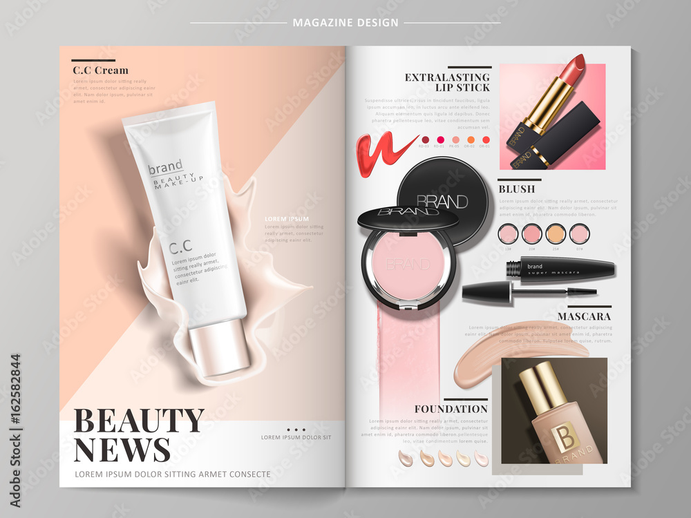 cosmetic brochure design Stock Vector | Adobe Stock