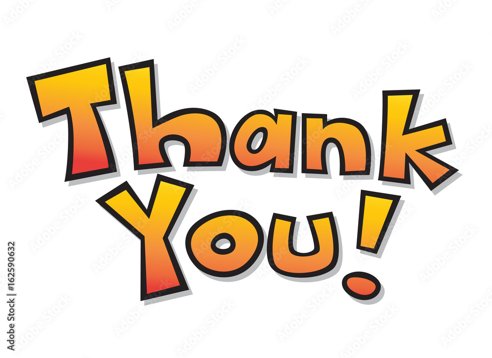 Cartoon Thank You Stock Illustration | Adobe Stock