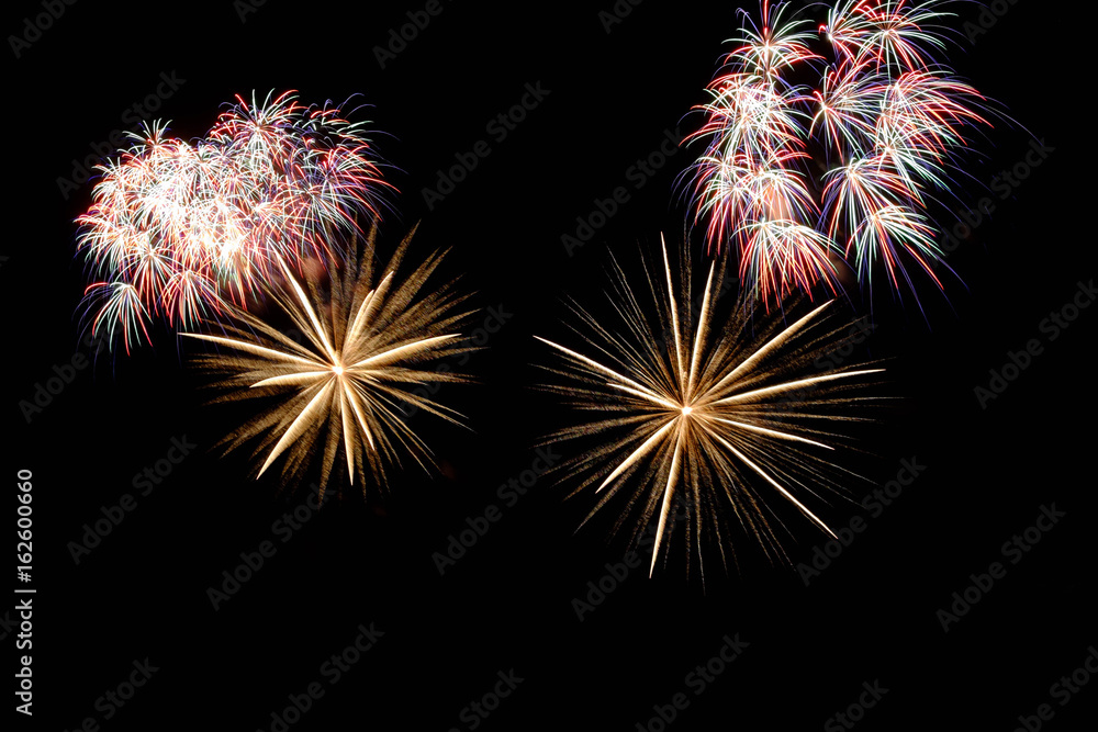 Beautiful fireworks explosion Stock Photo | Adobe Stock