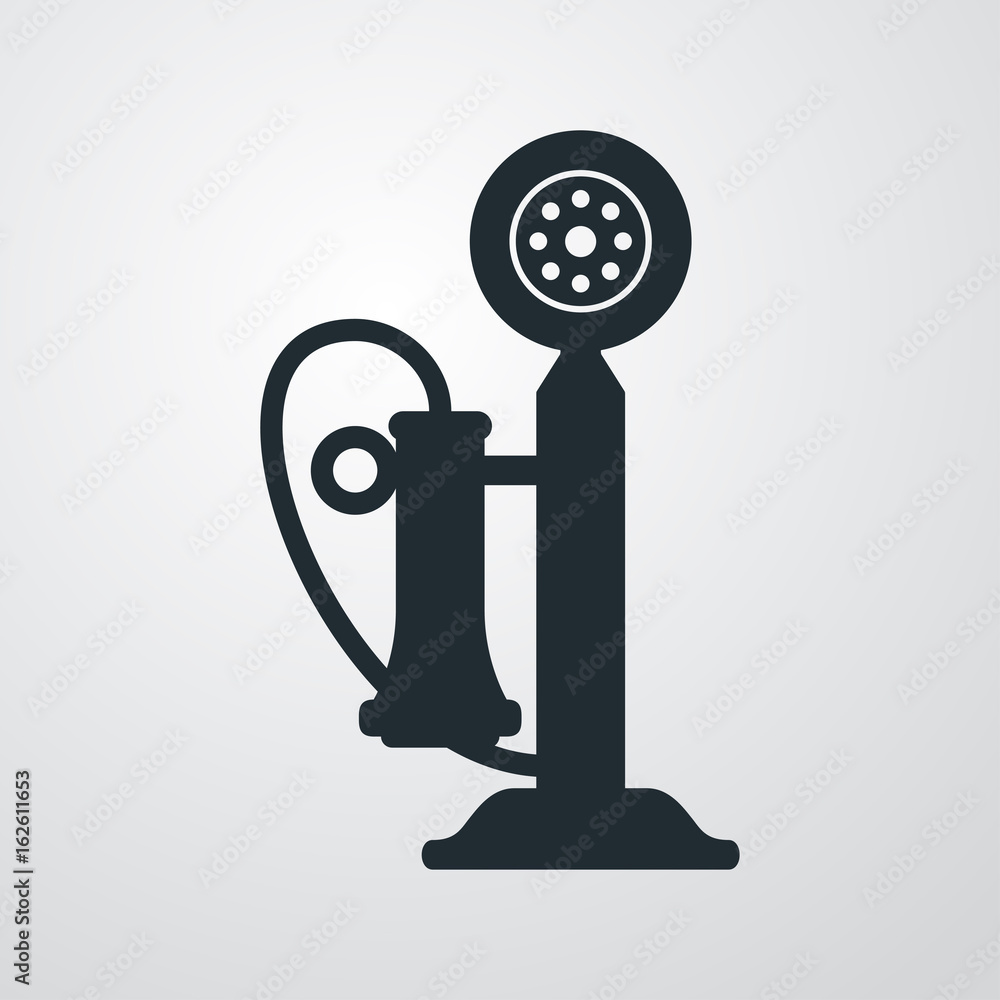 Icono plano telefono vintage en fondo degradado Stock Vector | Adobe Stock