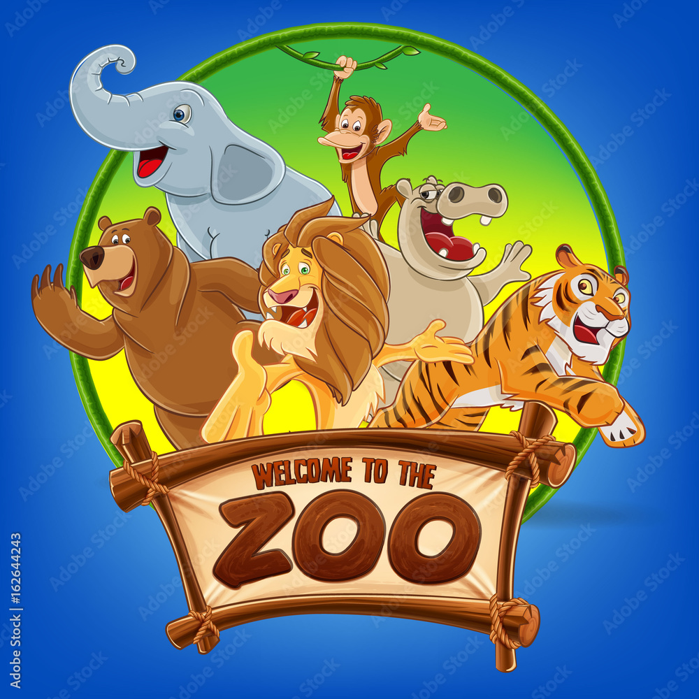 zoo banner Stock Vector | Adobe Stock