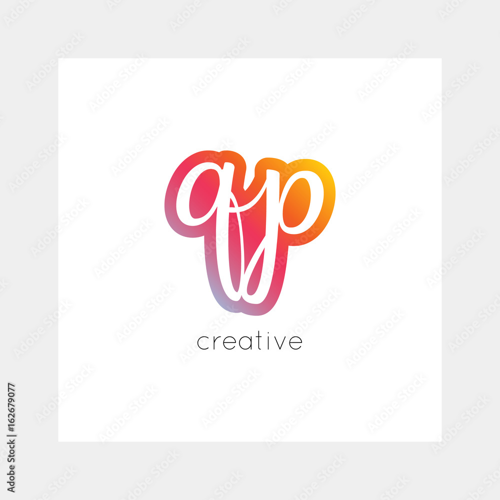 QP logo, vector. Useful as branding, app icon, alphabet combination ...