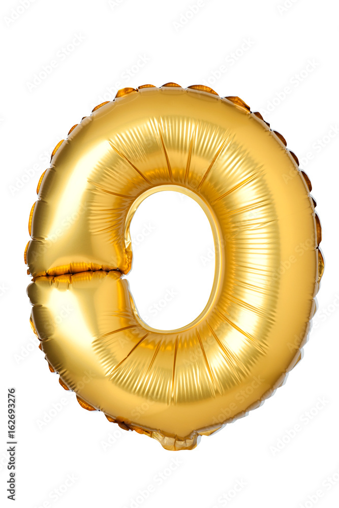 Letter O from English alphabet of balloons isolated on white background ...