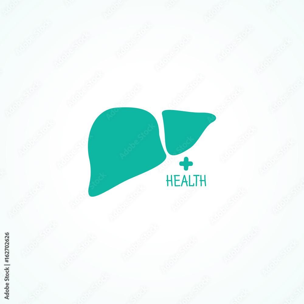 Human liver symbol Stock Vector | Adobe Stock