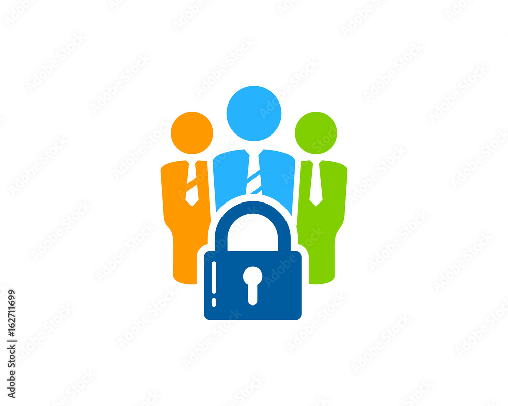 Lock Work Icon Logo Design Element Stock Vector | Adobe Stock