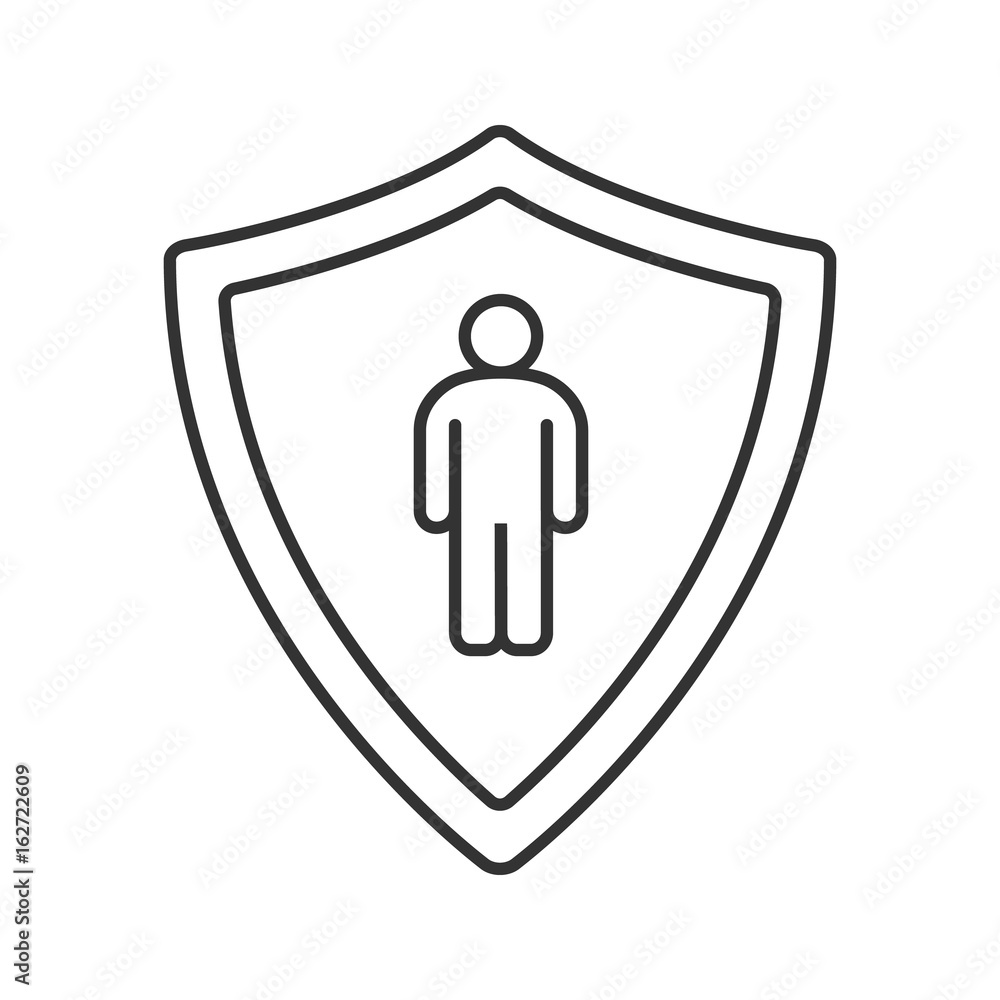 Bodyguard linear icon Stock Vector | Adobe Stock