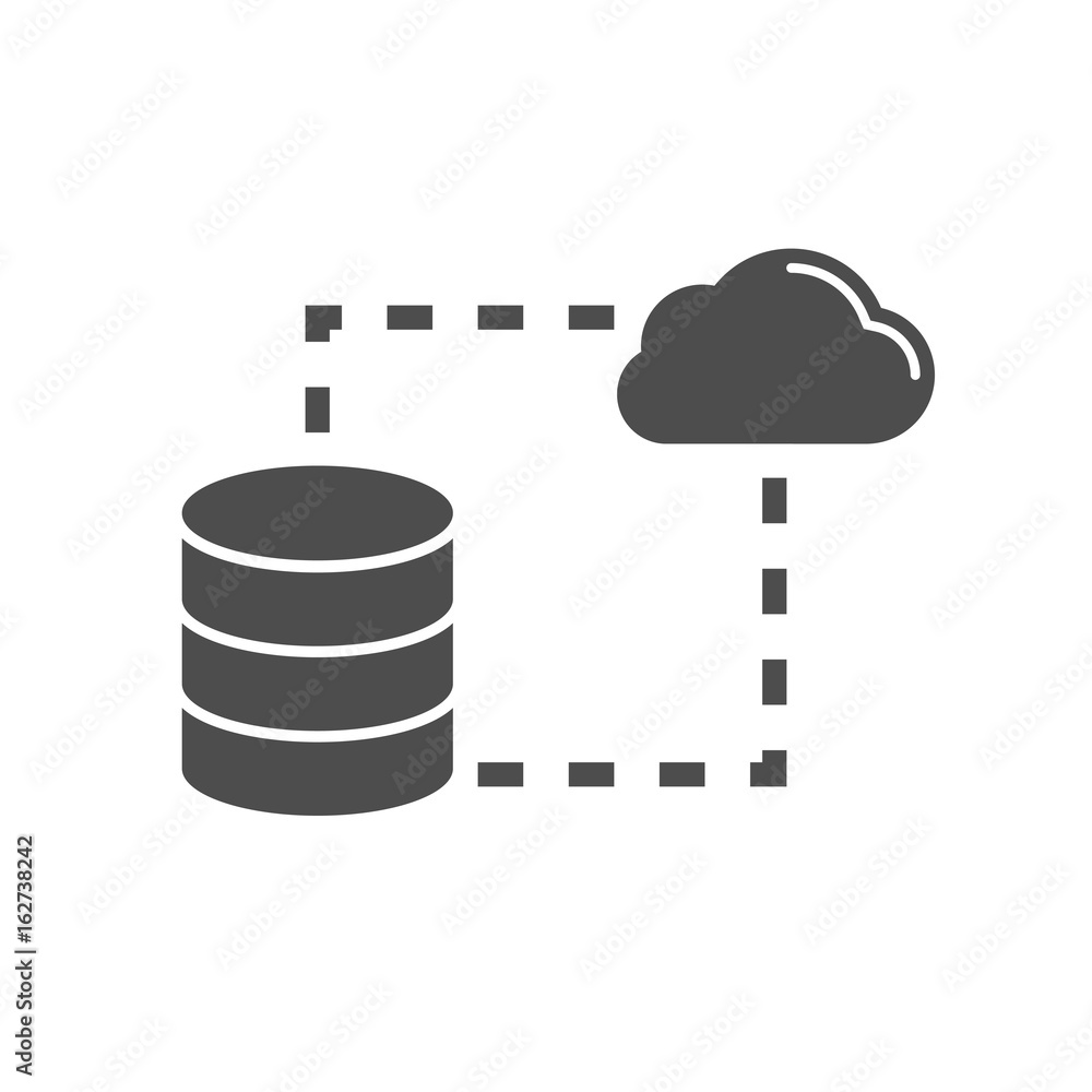 Data storage sync flat icon Stock Vector | Adobe Stock