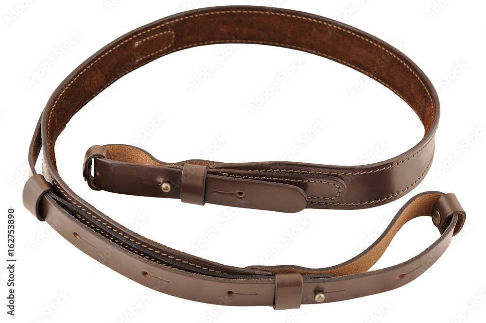 Carrying strap for hunting rifle, isolated Stock Photo | Adobe Stock