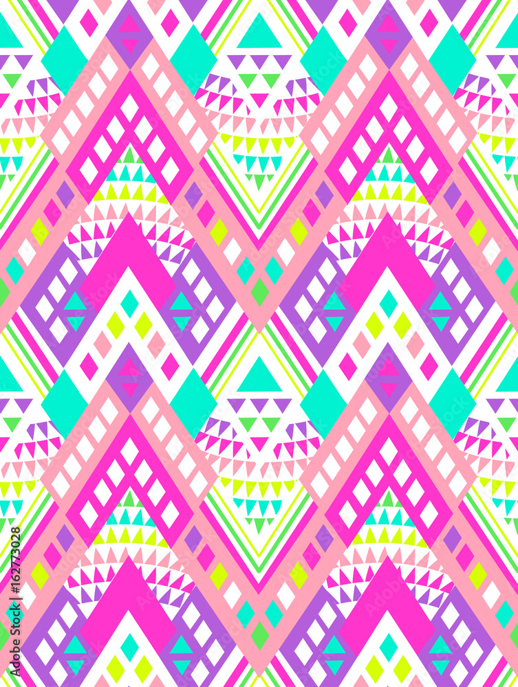 Neon Aztec Pattern