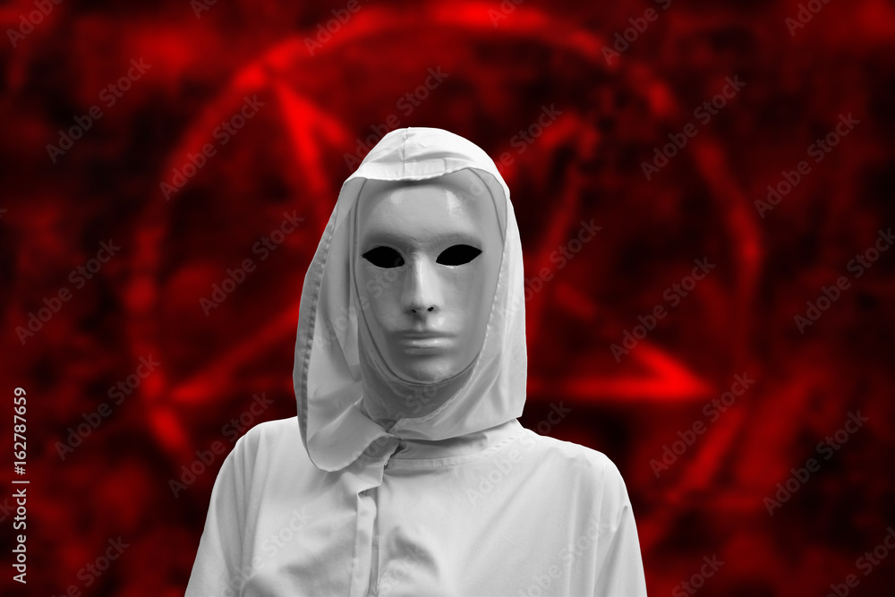 occultism , priestess of white magic, sorcerer with magical mask occult ...