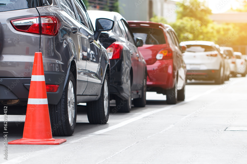 Car parking in line Stock Photo | Adobe Stock