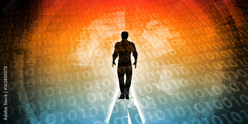 Embracing Technology Stock Illustration | Adobe Stock