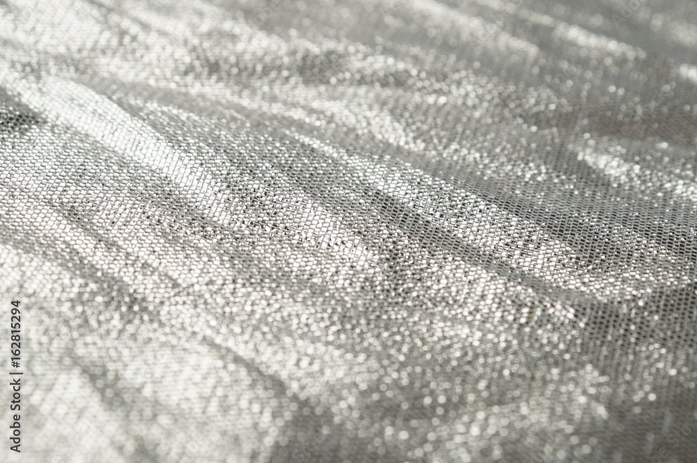 Silver metallic brocade fabric texture Stock Photo | Adobe Stock