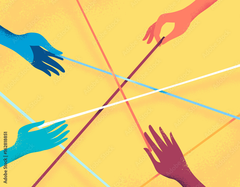 Linee, incroci, intrecci vector de Stock | Adobe Stock