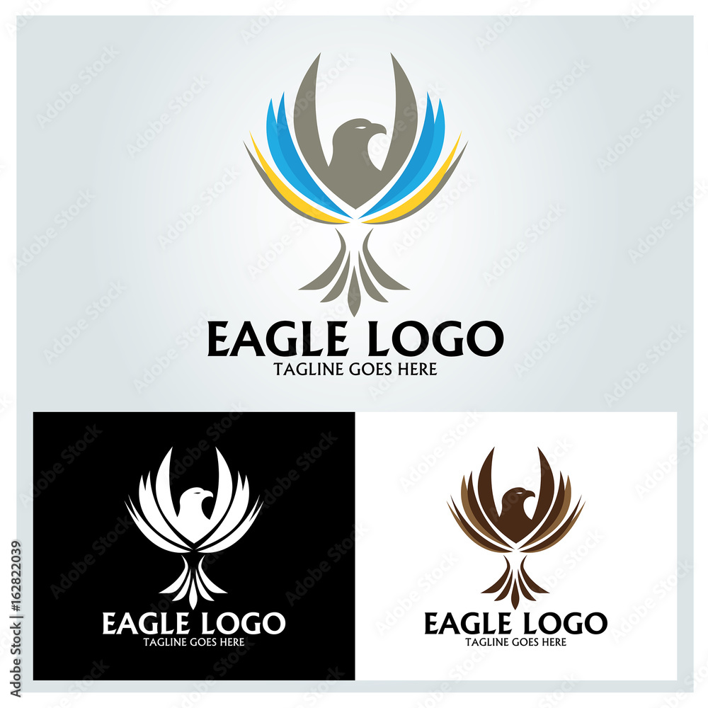 Eagle logo design template. Vector illustration Stock Vector | Adobe Stock