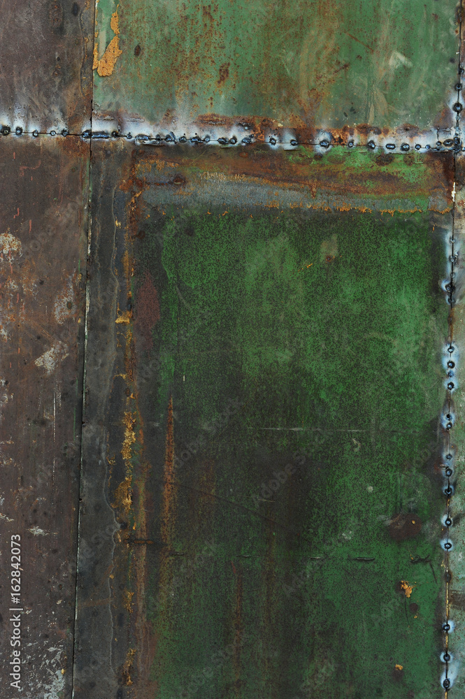 Foto de Green metal texture with scratches and cracks do Stock | Adobe ...