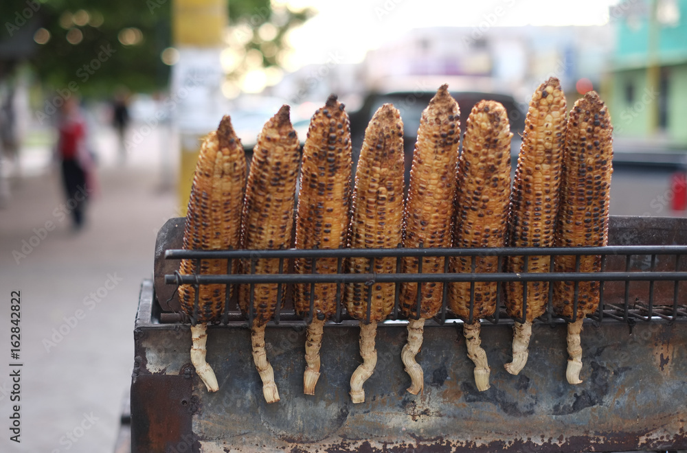 elotes asados Stock Photo | Adobe Stock