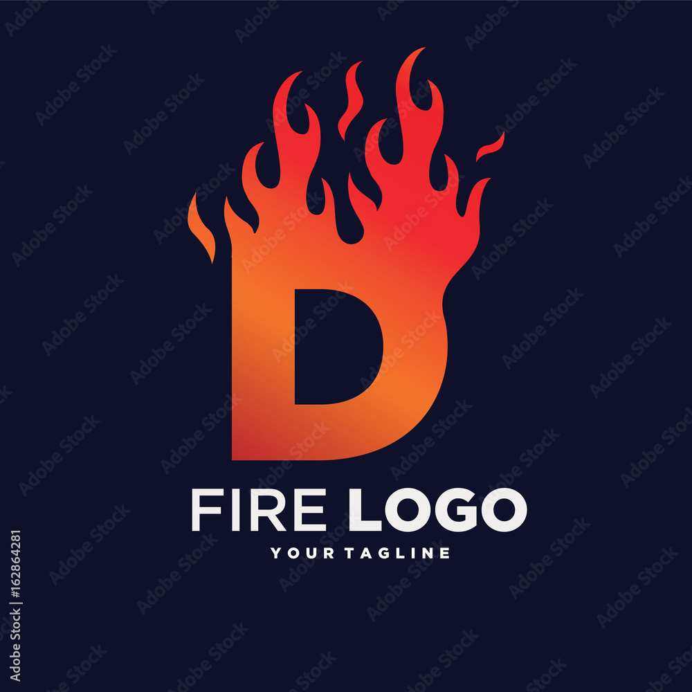 Letter D Fire