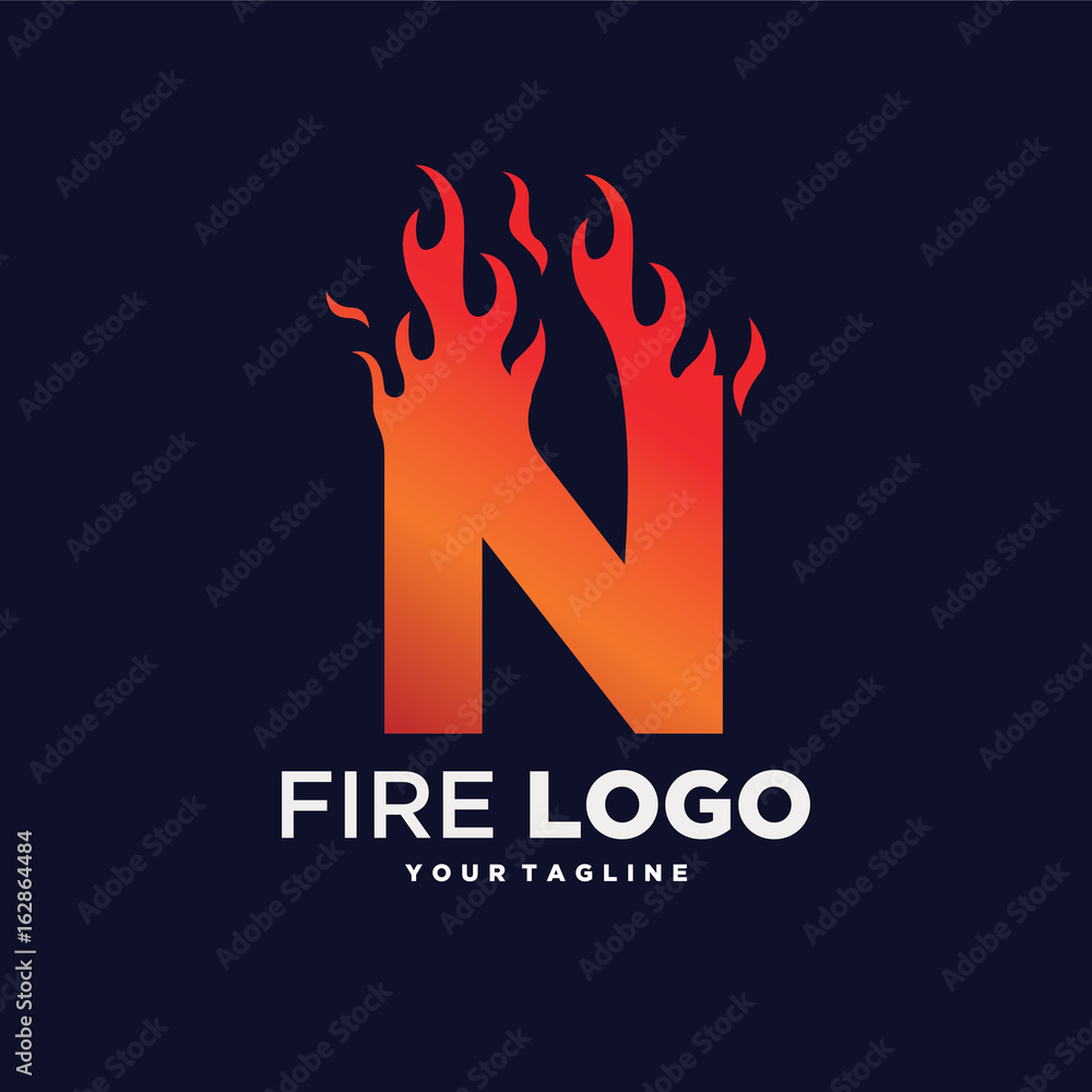 Fire Letters N