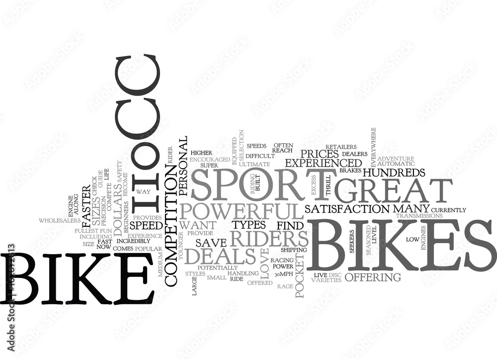 Photo & Art Print A BEGINNERS GUIDE TO CC BIKES TEXT WORD CLOUD CONCEPT ...