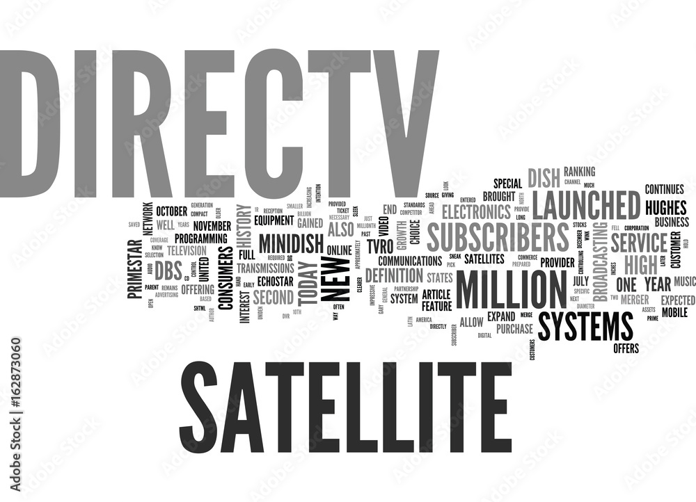 Poster A BRIEF HISTORY OF DIRECTV TEXT WORD CLOUD CONCEPT – Wall Art ...