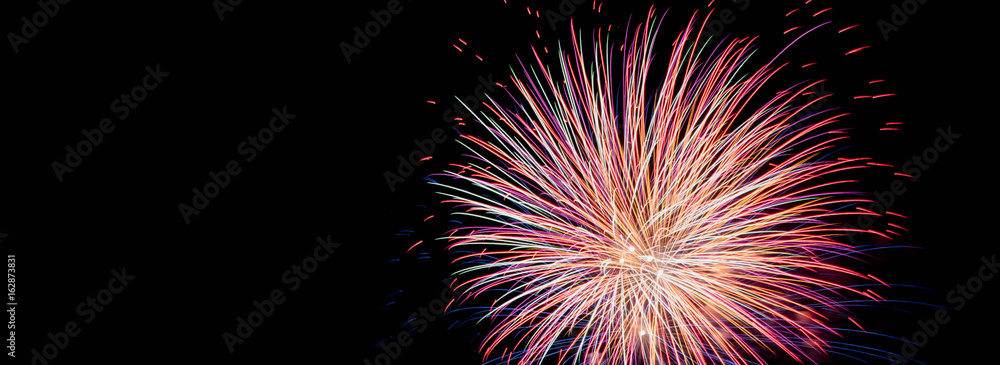 Colorful Fireworks Burst Stock Photo | Adobe Stock