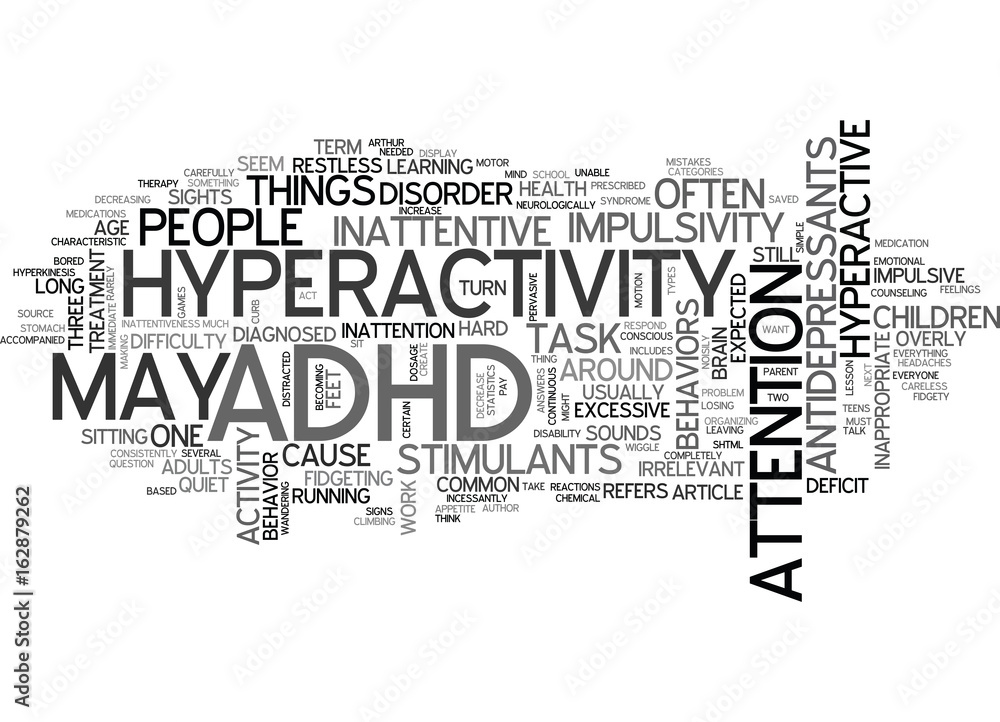 ADHD ME TEXT WORD CLOUD CONCEPT Stock Vector | Adobe Stock