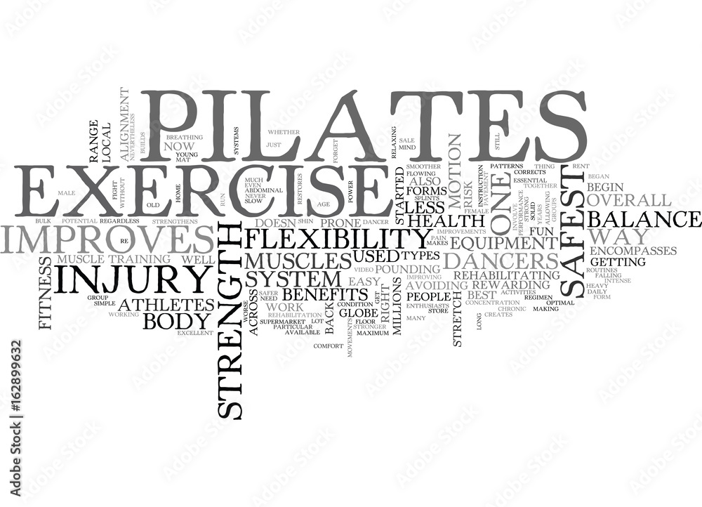BENEFITS OF PILATES TEXT WORD CLOUD CONCEPT Stock Vector | Adobe Stock