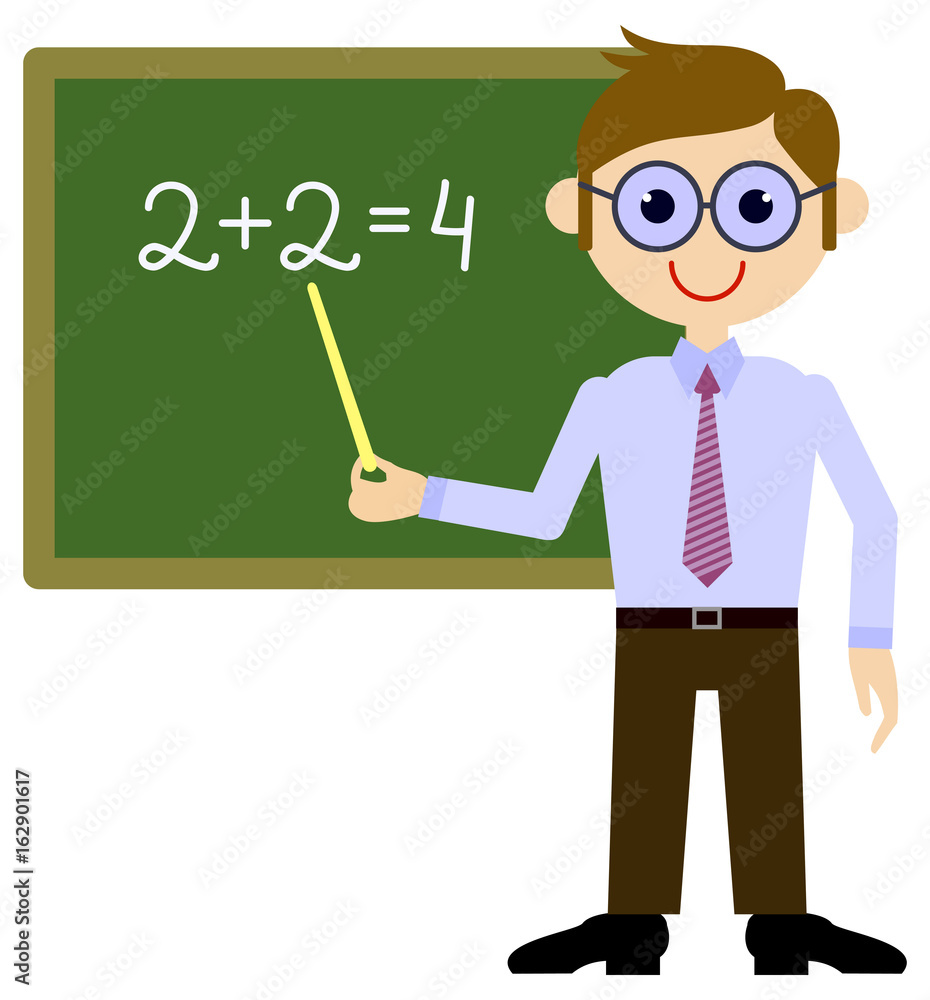 Blackboard With Teacher Clipart Image