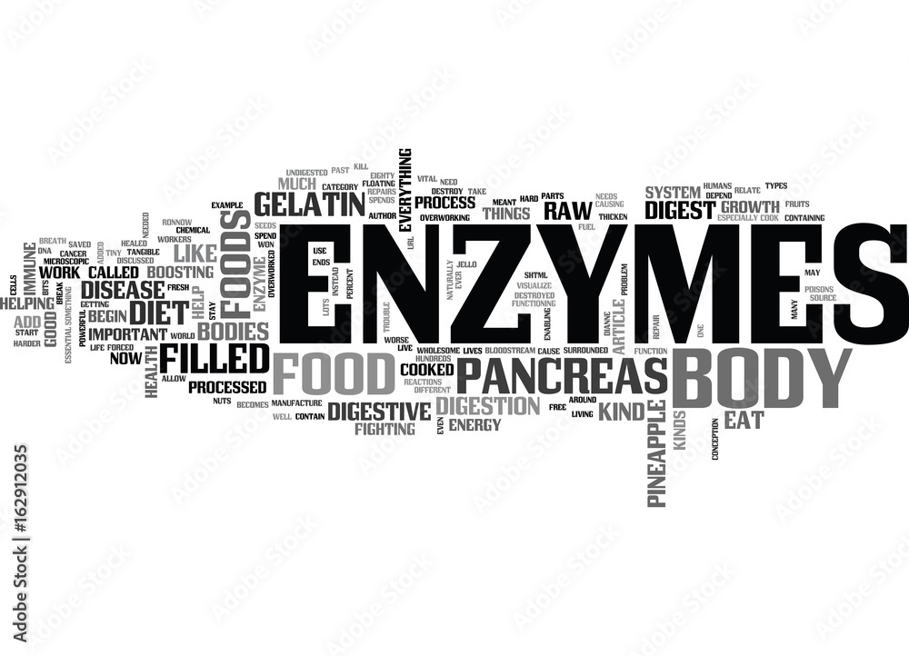 WHAT ON EARTH IS AN ENZYME TEXT WORD CLOUD CONCEPT Stock Vector | Adobe ...