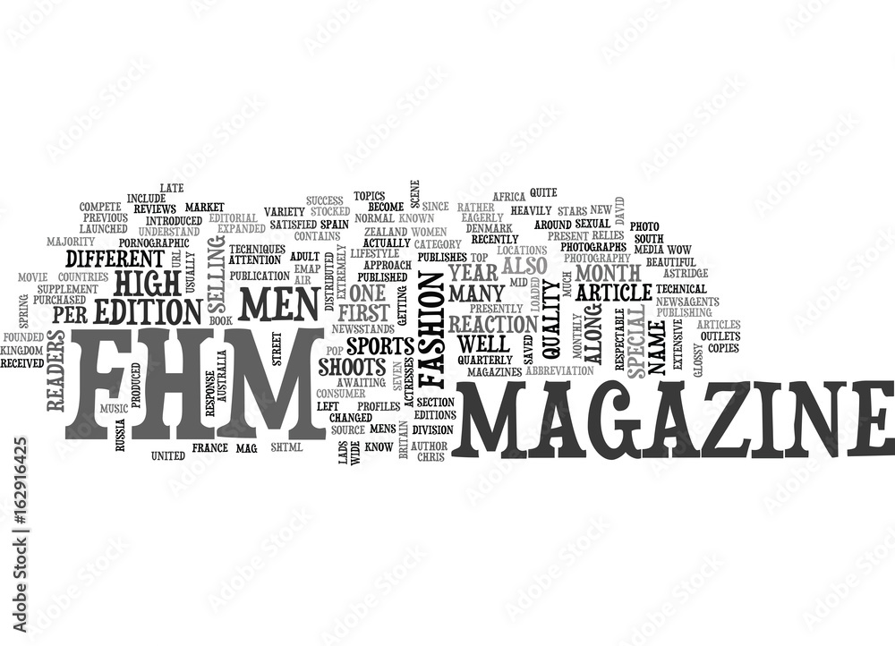 WHAT YOU DIDN T KNOW ABOUT FHM MAGAZINE TEXT WORD CLOUD CONCEPT Stock ...