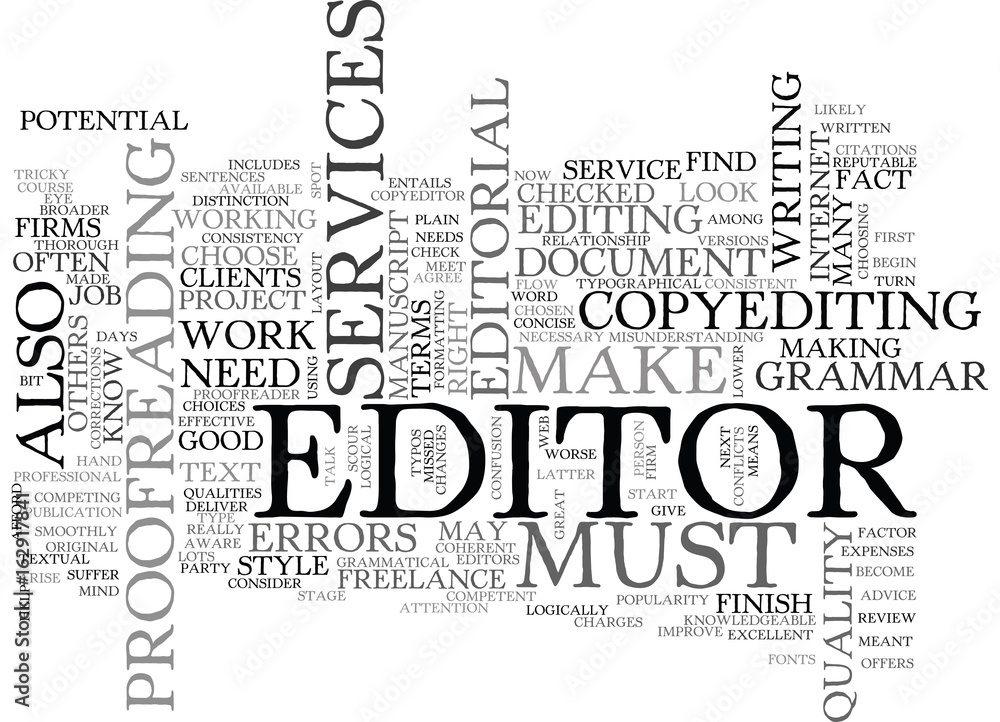 WHAT YOU SHOULD KNOW ABOUT EDITORIAL SERVICES TEXT WORD CLOUD CONCEPT ...