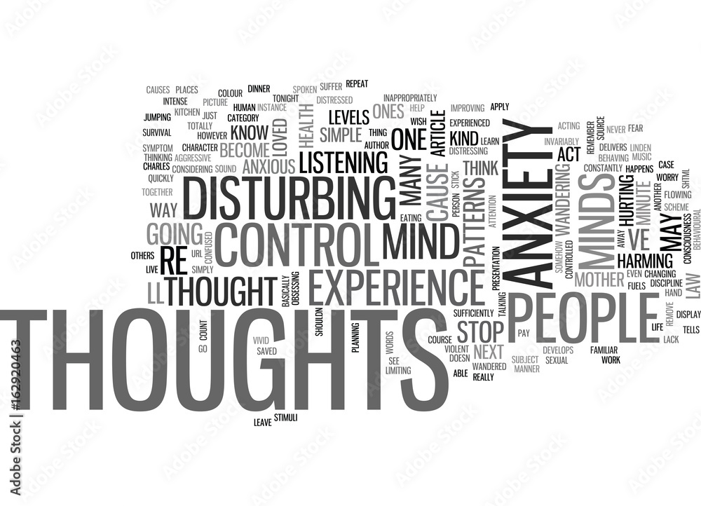 WHEN YOUR MIND DEVELOPS A MIND OF ITS OWN TEXT WORD CLOUD CONCEPT Stock ...