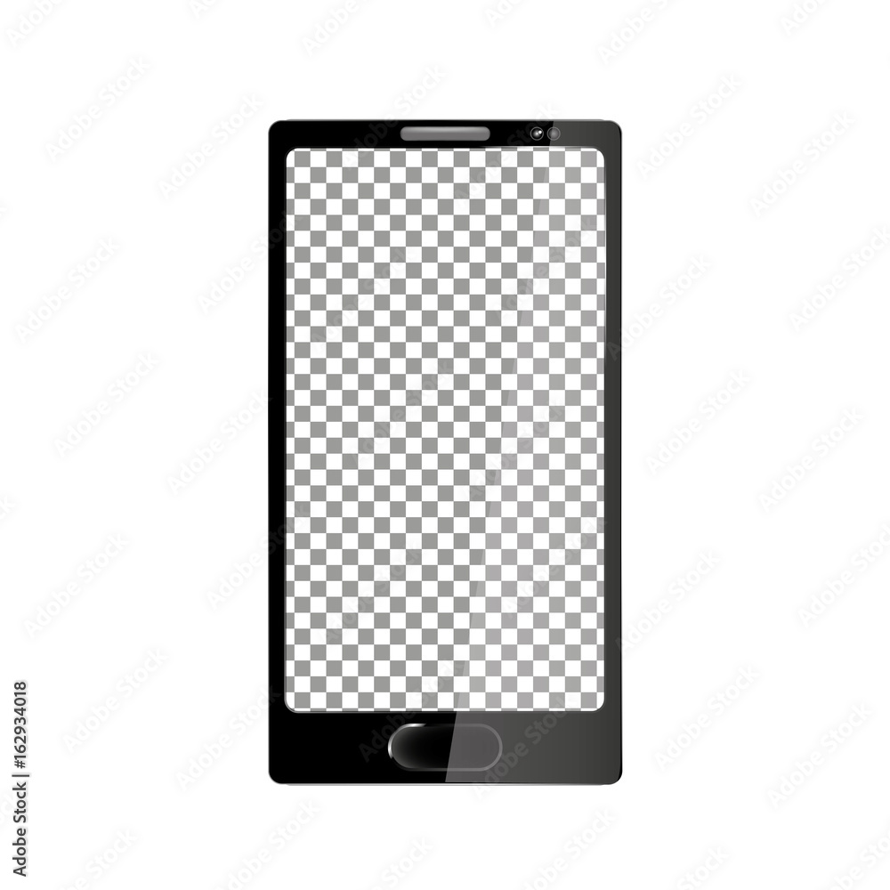 Realistic Computer with Transparent Wallpaper Screen Isolated. Set of ...