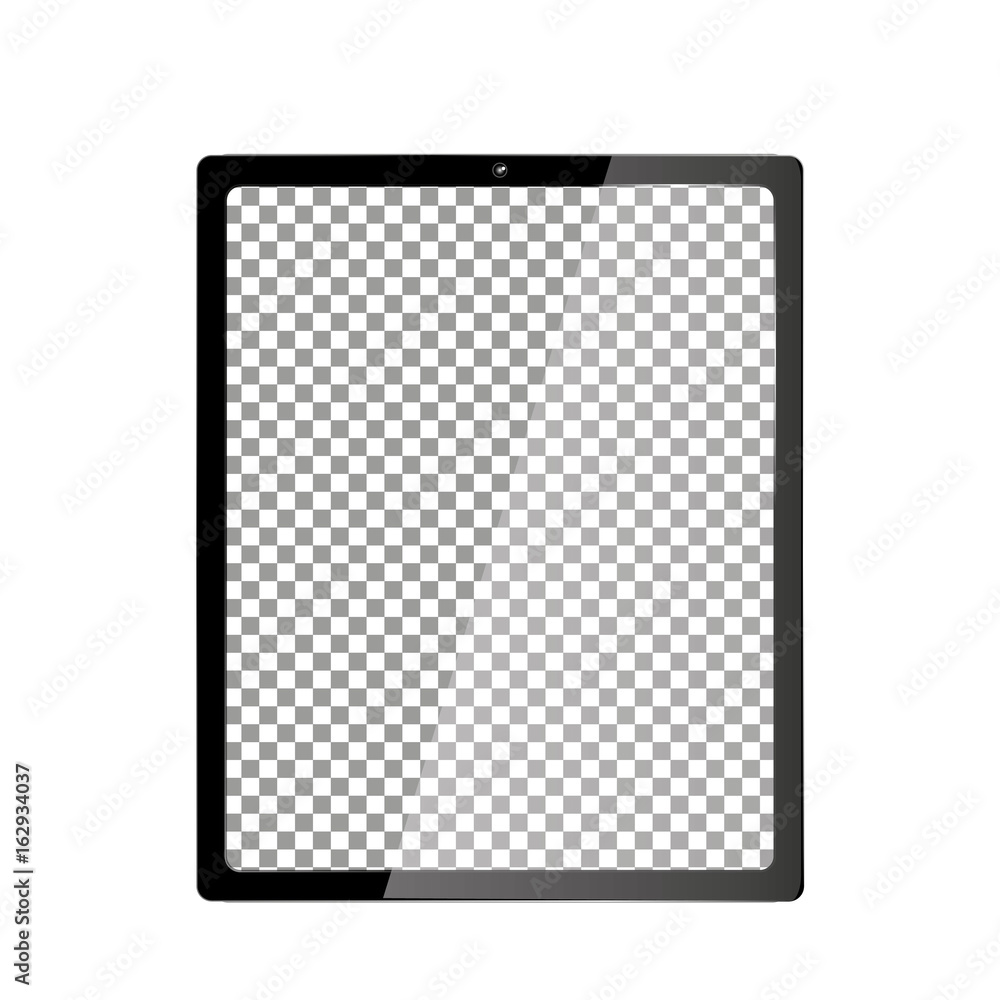 Realistic Computer with Transparent Wallpaper Screen Isolated. Set of ...