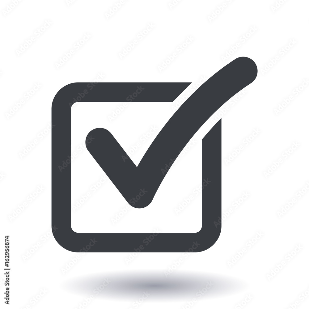 Check list button icon. Check mark in box sign. vector de Stock | Adobe ...