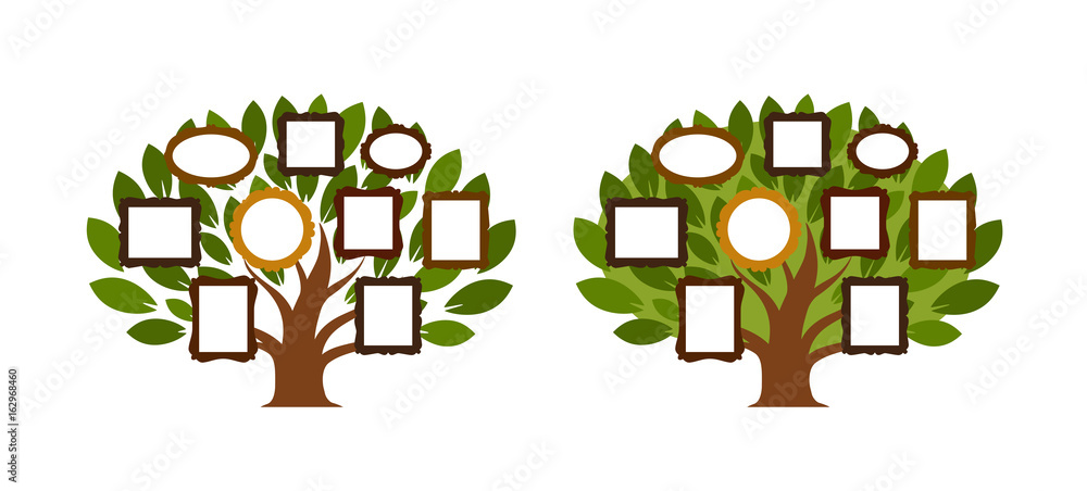 Family tree, genealogy icon or logo. Cartoon vector illustration Stock ...