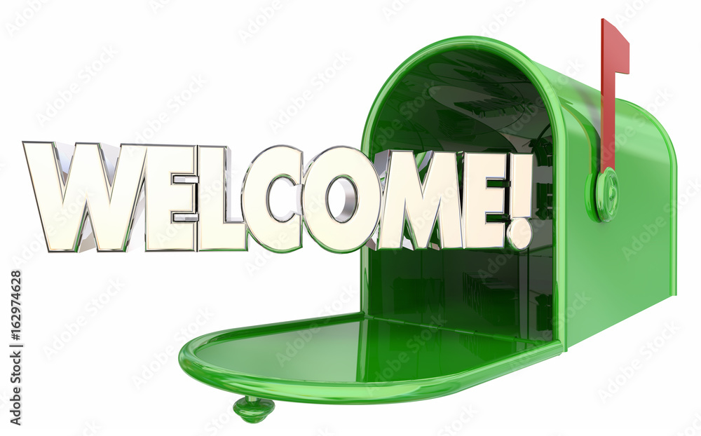 Welcome Mailbox Message New Resident Greeting 3d Illustration Stock ...