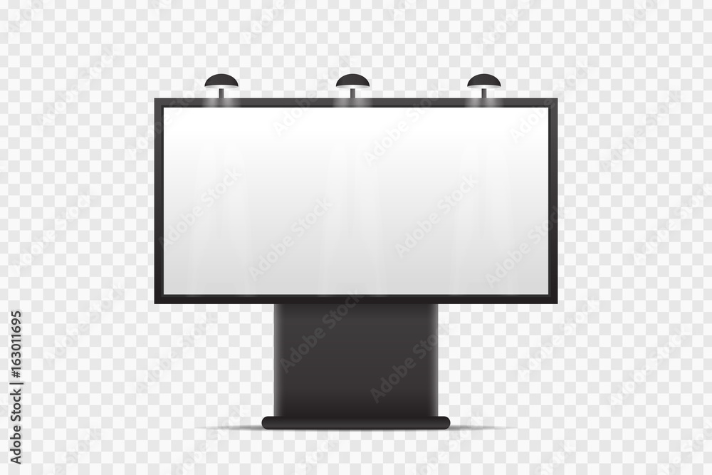 Vector realistic isolated billboard for covering on the transparent ...