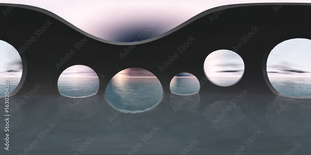 Environment map. HDRI map. Equirectangular projection. Spherical ...