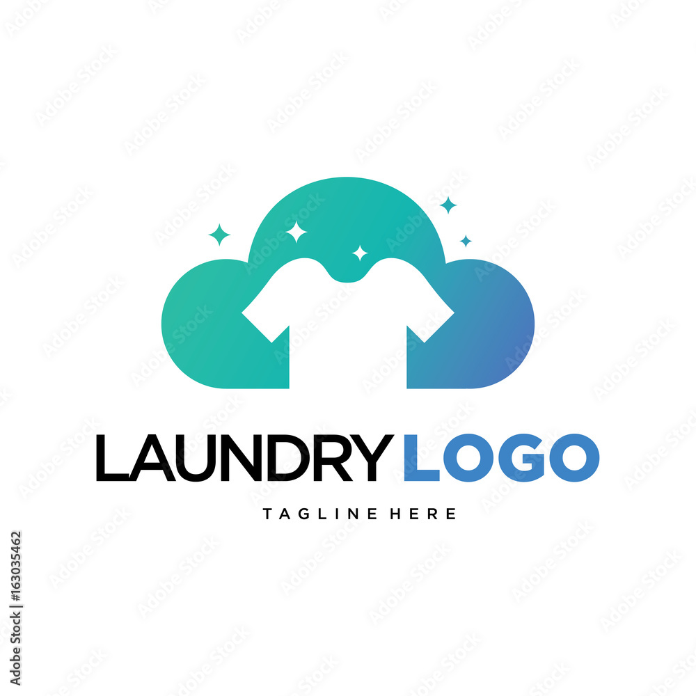 Modern Laundry Logo Template Design Vector, Emblem, Design Concept ...