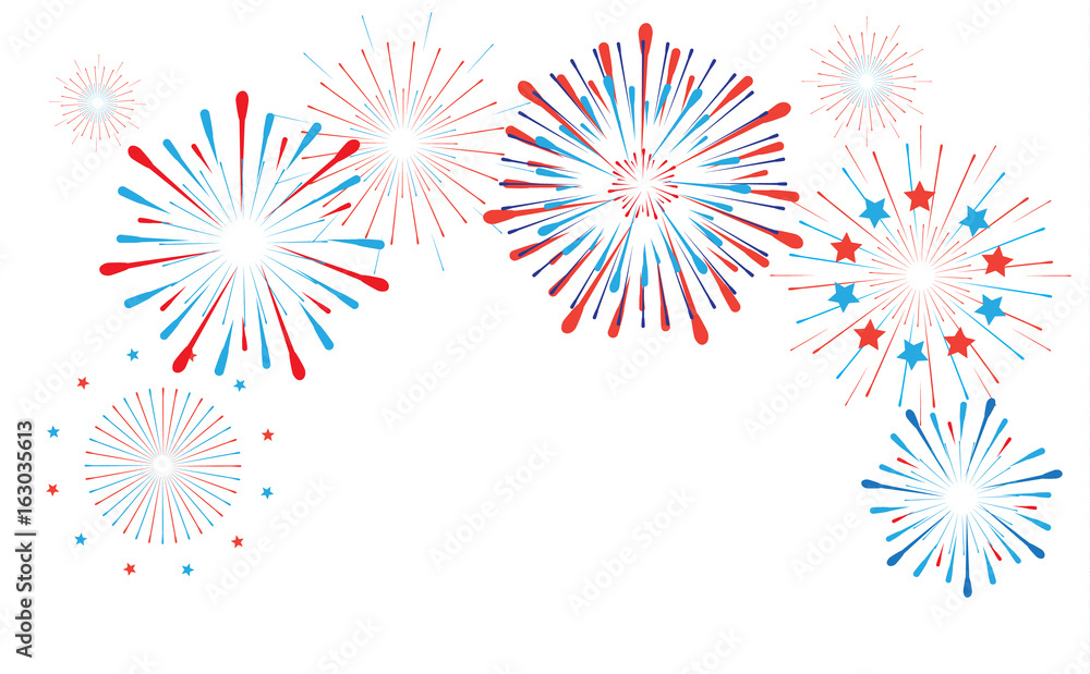 4th Of July Fireworks Borders